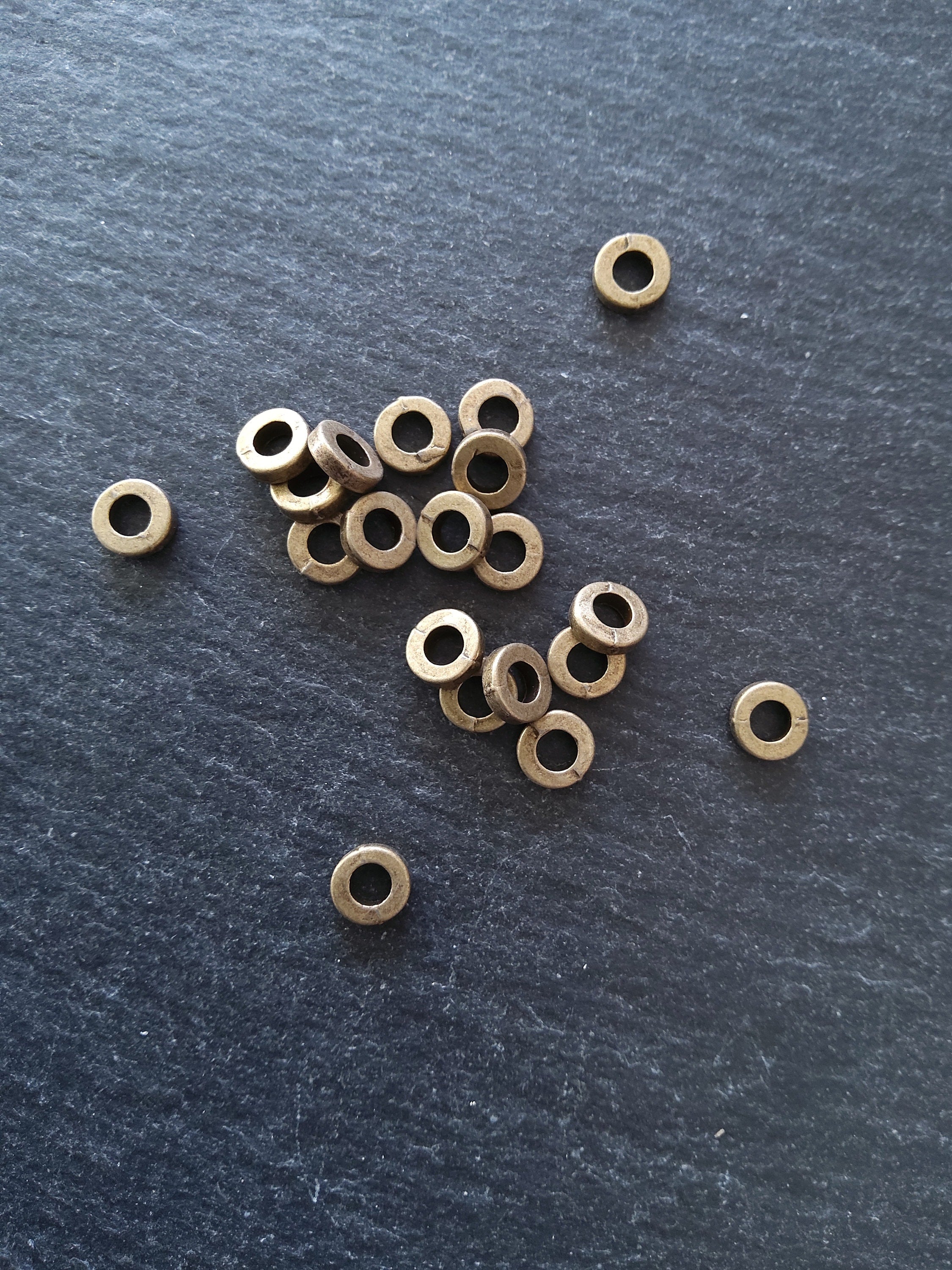 60 or 300 Antique Bronze Tone 6mm Plain Spacer Beads 6x1.7mm Hole: 3.2